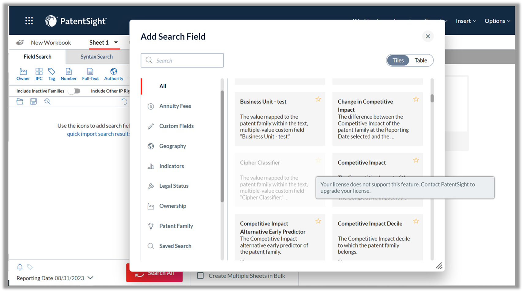 PatentSight Release 3.23 (August 23, 2023) – LexisNexis Intellectual Property Solutions