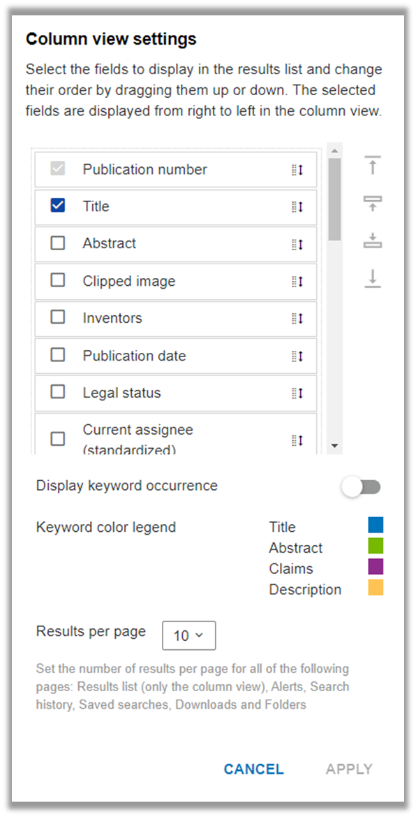 Results Page Options – LexisNexis Intellectual Property Solutions