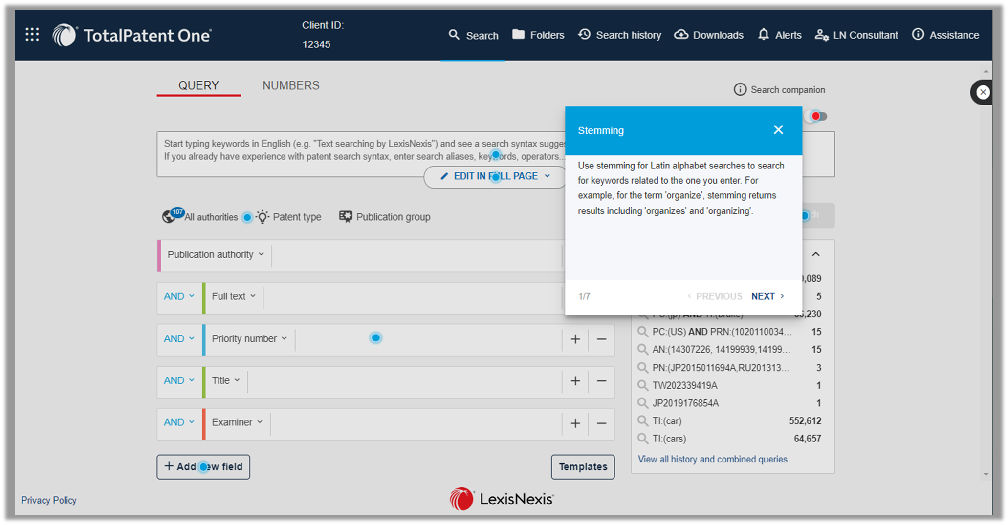 Get Started with the Application – LexisNexis Intellectual Property ...