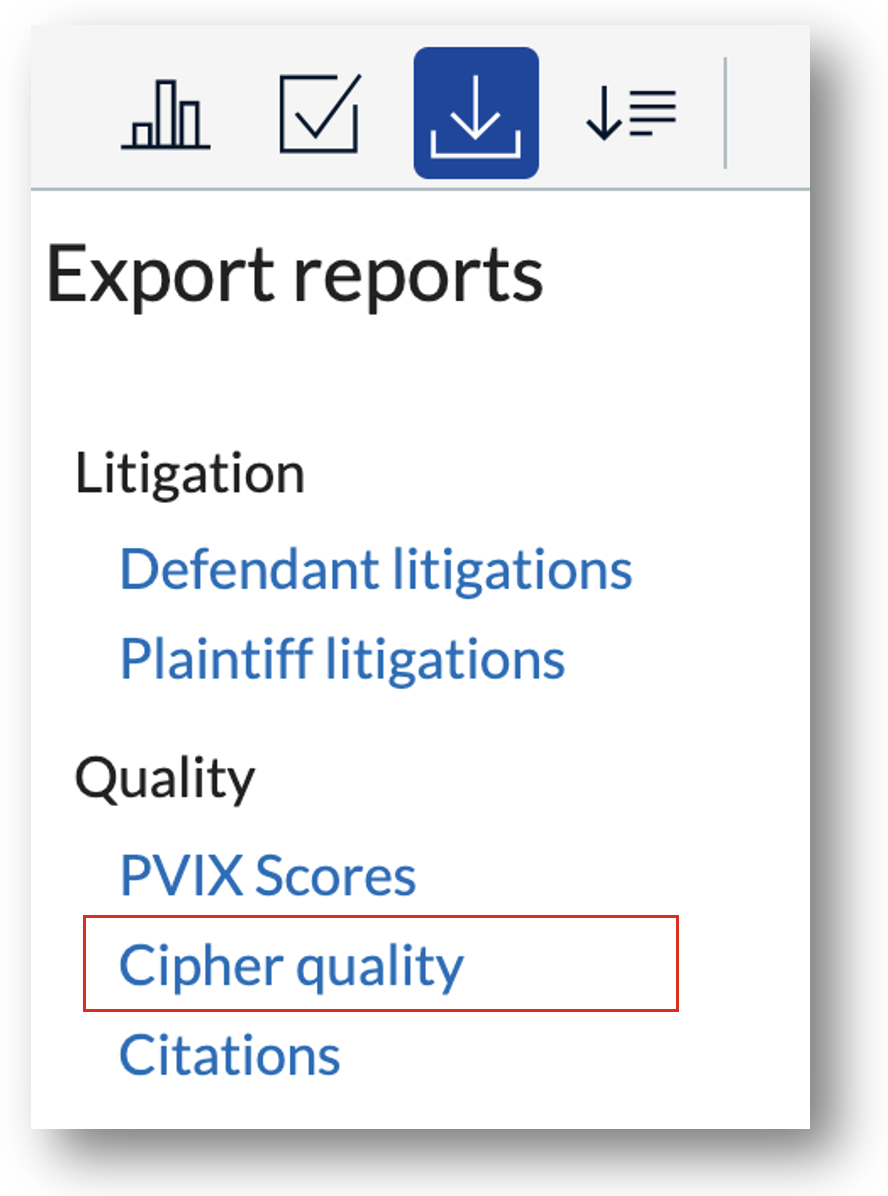 Quality Export Report – LexisNexis Intellectual Property Solutions